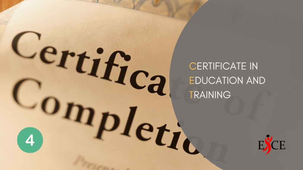Level 4 Certificate in Education and Training - Since 2012
